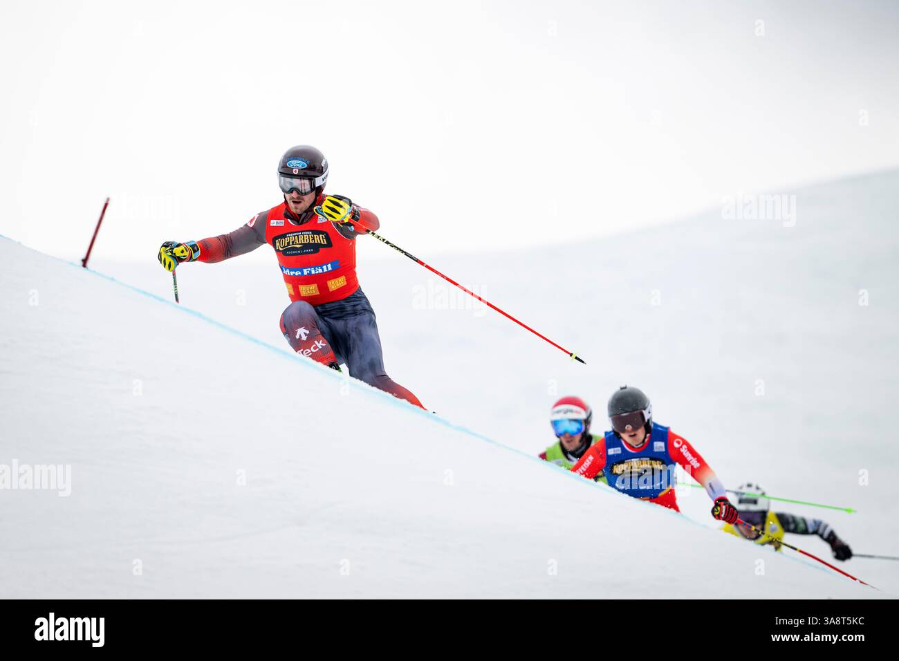 Idre, Sweden. 29th Mar, 2025. Canada's Reece Howden, Austria's Johannes ...