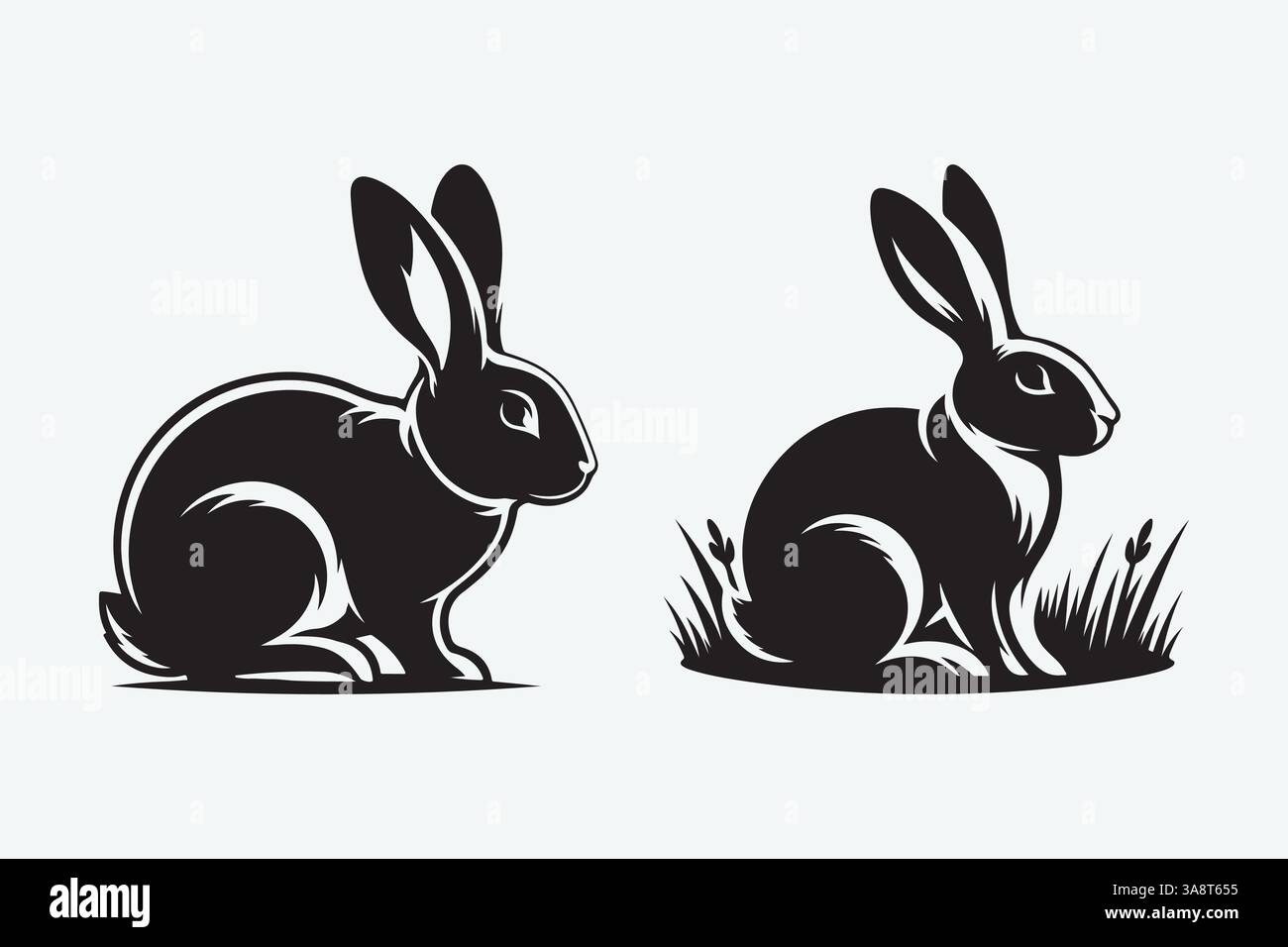 White hare vector vectors Stock Vector Images - Alamy
