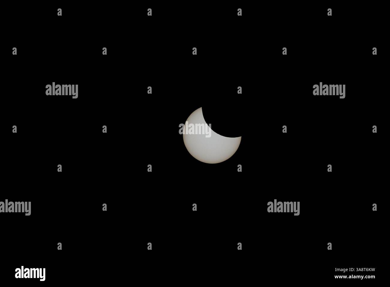 Edgbaston, Birmingham, 29th March 2025: The partial solar eclipse ...