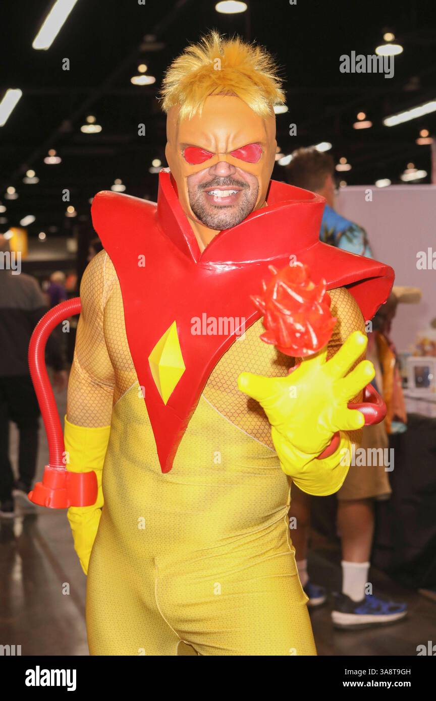Cosplayer auf der WonderCon 2025 im Anaheim Convention Center. Anaheim ...