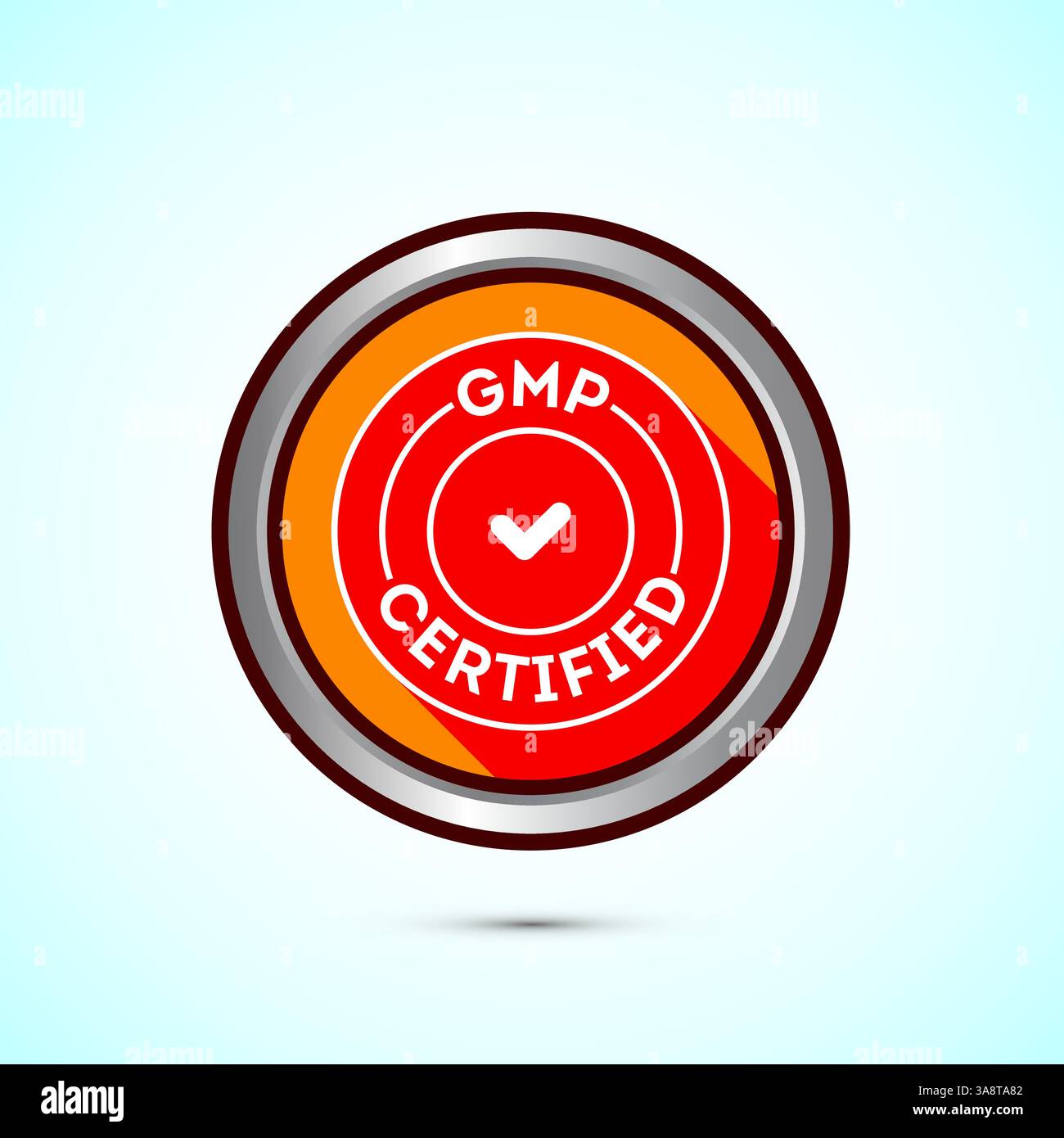GMP certified icon design illustration. Good manufacturing practice ...