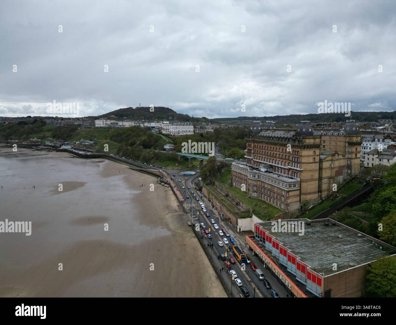 Aerial view of Grand Hotel Scarborough taken with DJI drone 2 Stock ...
