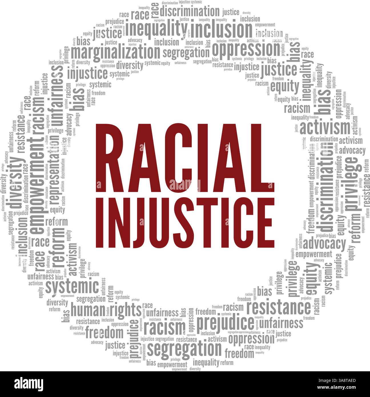 Racial Injustice word cloud conceptual design isolated on white background Stock Vector Image ...