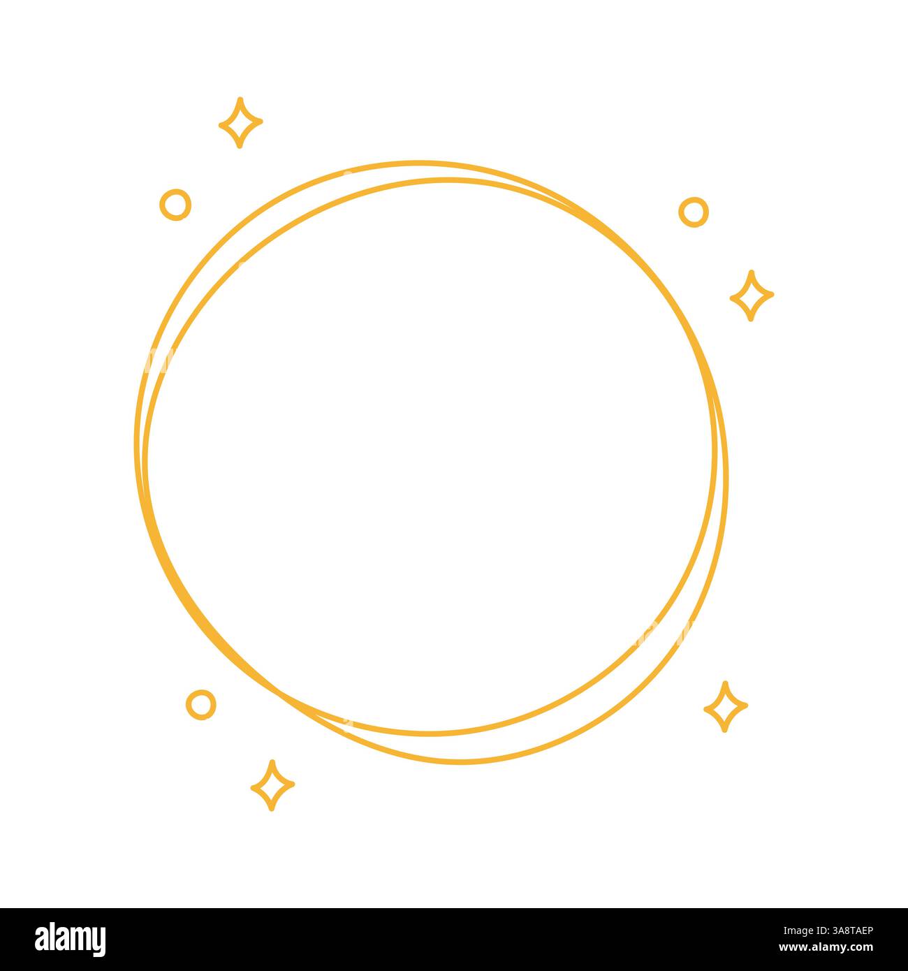Round frame golden stars Cut Out Stock Images & Pictures - Alamy