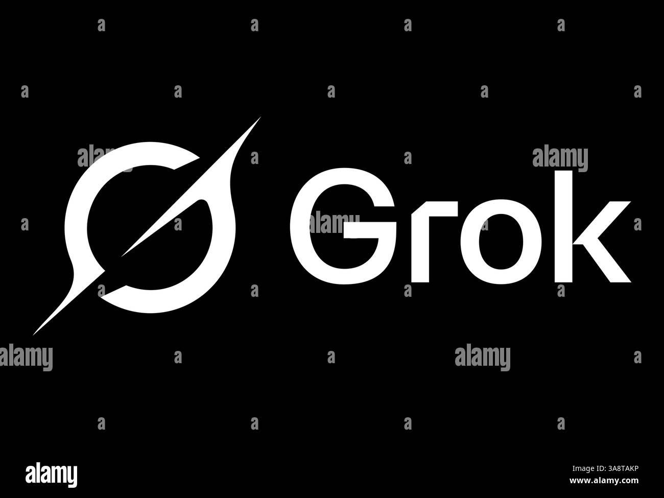 Grok logo - AI chatbot by xAI and Elon Musk Stock Photo - Alamy