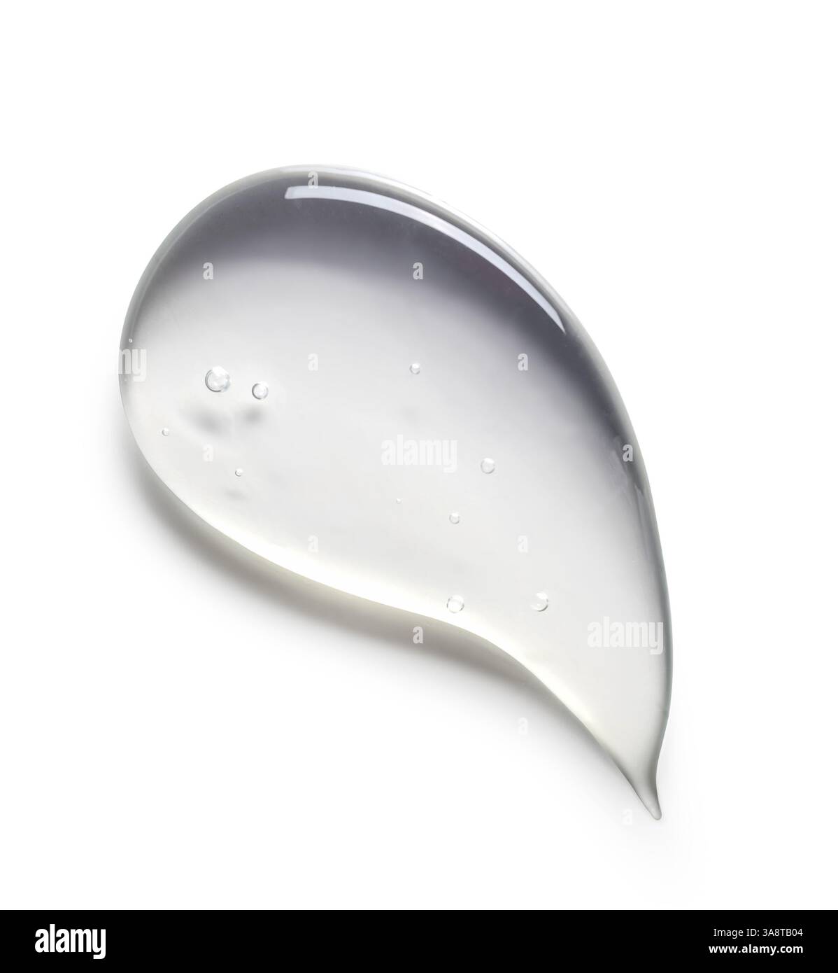 Clear cosmetic or hair gel smudge on a white background. Skincare ...