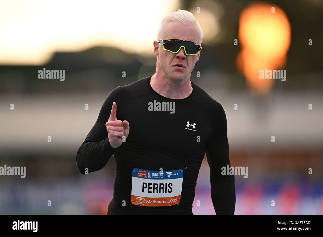 Melbourne, Australia. 29th Mar, 2025. Chad Perris reacts after winning ...