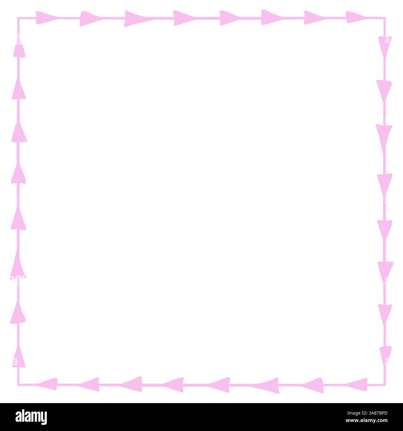 Light Pink Arrow Border for Photo Framing and Creative Layouts Stock ...