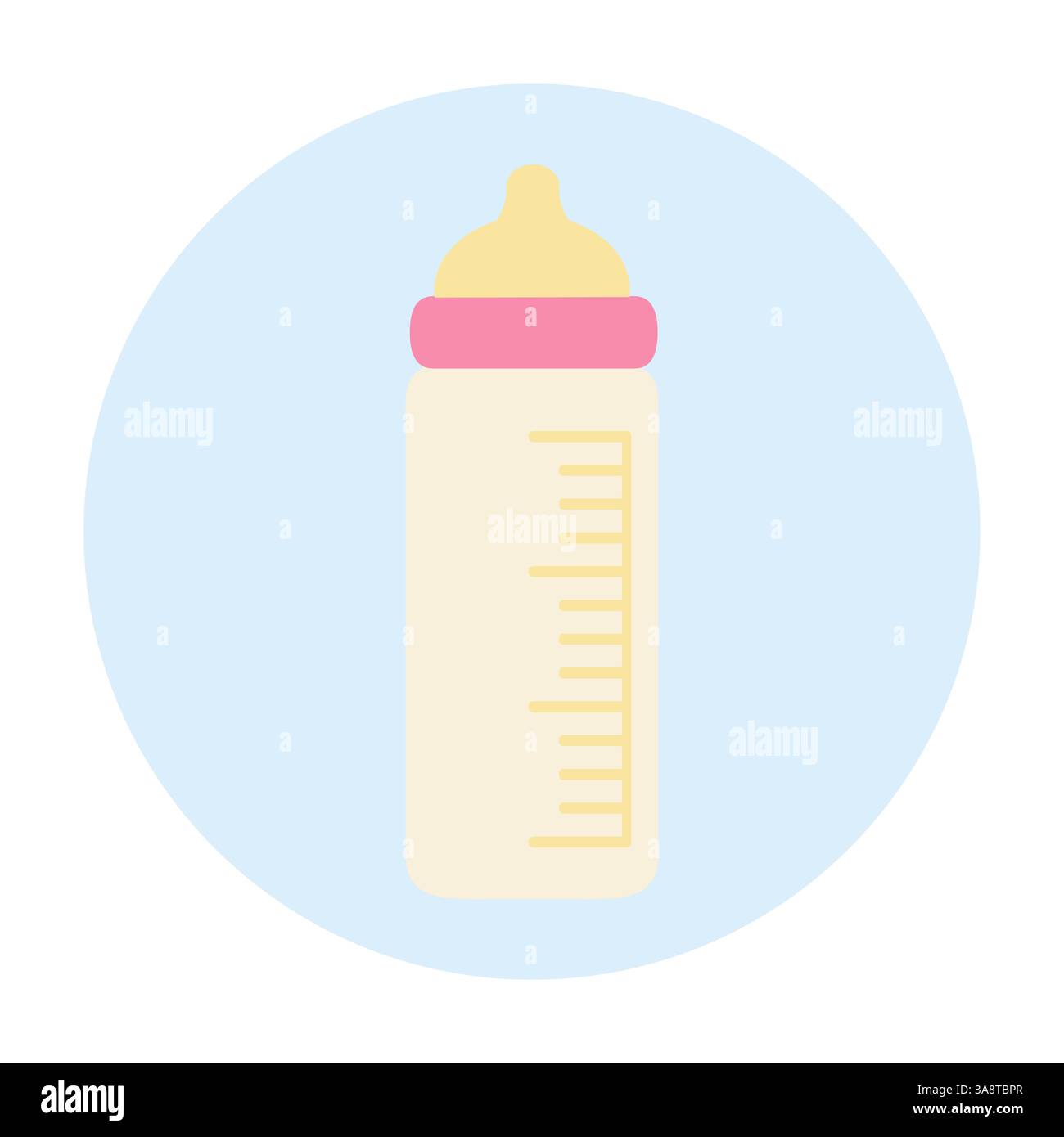 Infant Feeding Bottle with Measurement Lines in Soft Colors for Baby ...