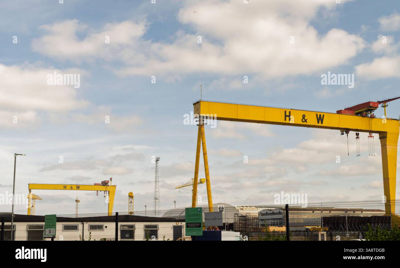 Belfast Co. Antrim Northern Ireland March 26 2025 - The iconic gantry ...