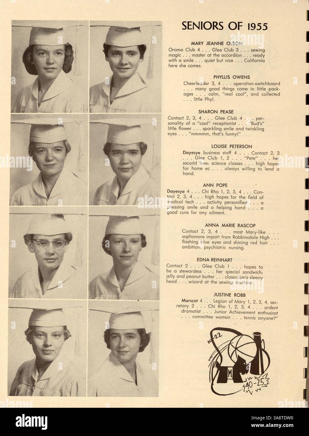 A 1955 yearbook documenting the students, teachers, extracurricular ...