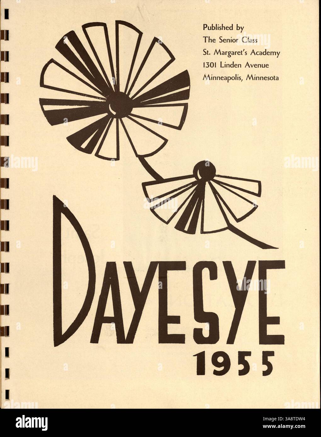 The 1955 yearbook of St. Margaret's Academy, documenting student life ...