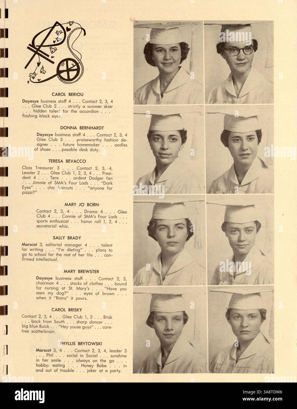 This high school annual from 1955 showcases students, teachers, clubs ...