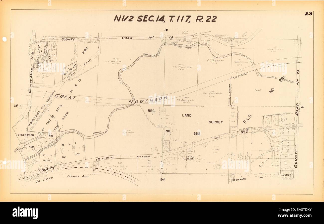 This complete set of maps for minnetonka village includes detail hi-res ...