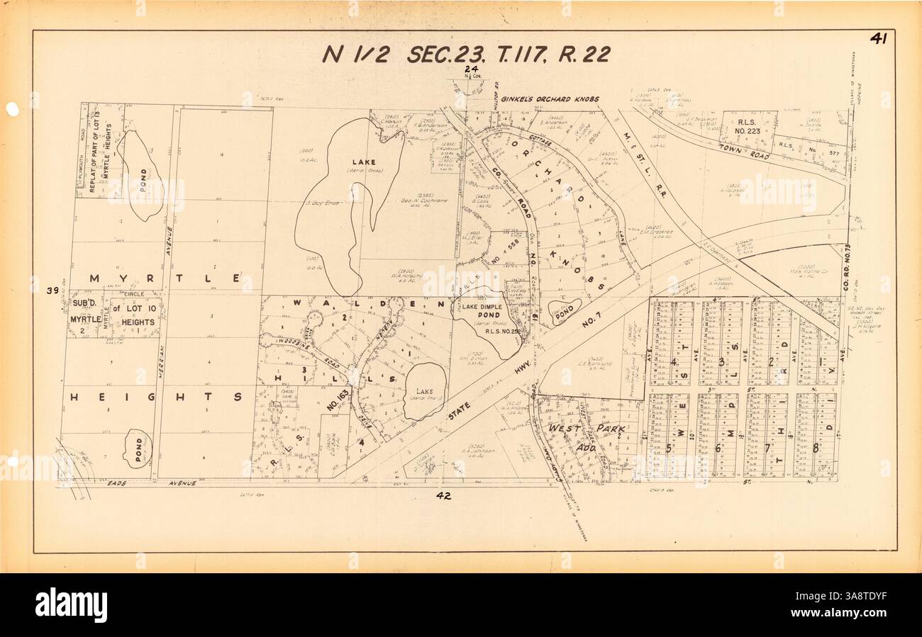 This historical atlas includes detailed maps of Minnetonka Village ...