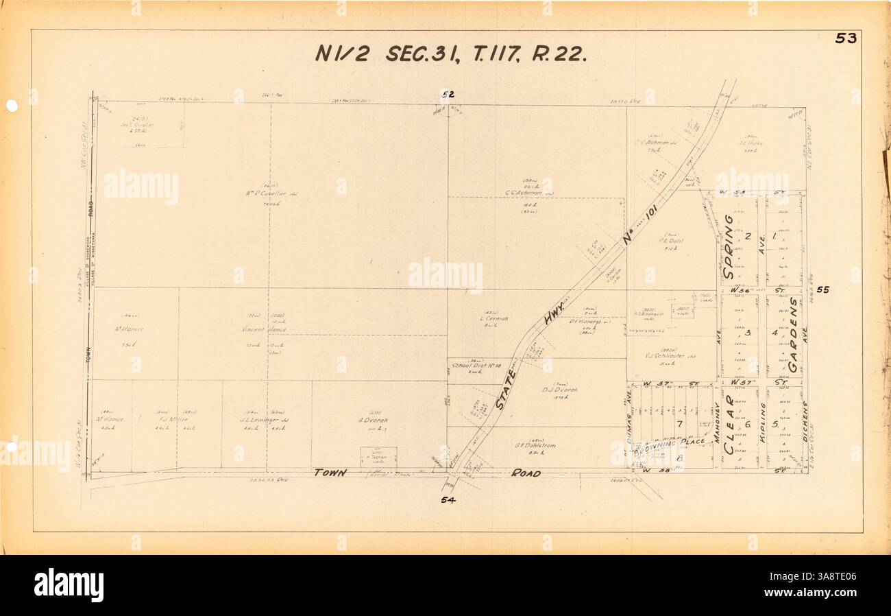 An index map to track land additions over time hi-res stock photography ...