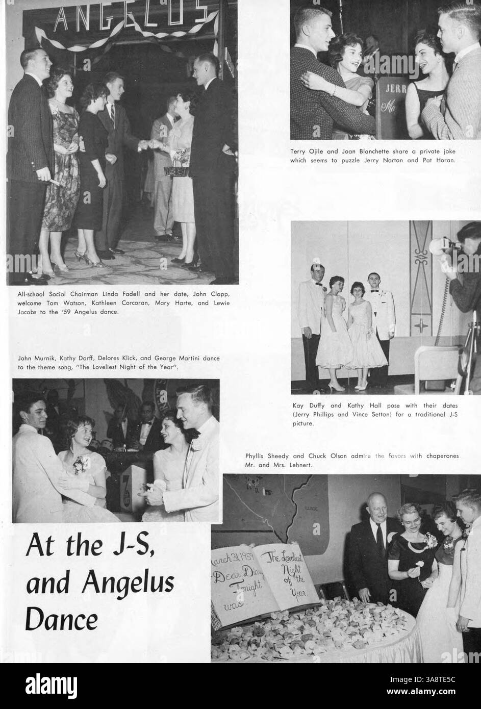 Angelus 1959 is the yearbook for academy of holy angels hi-res stock ...