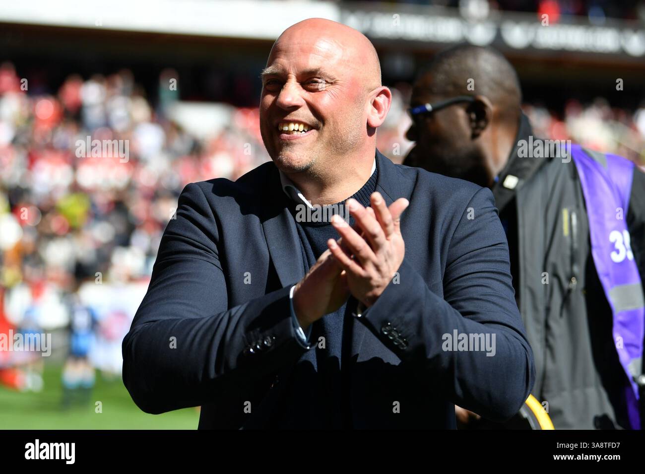 London, England. 29th Mar 2025. Claus Jensen before the Sky Bet EFL ...