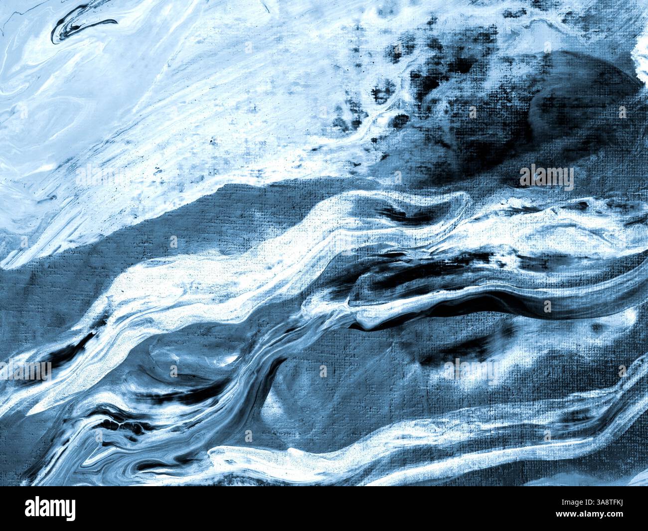 Blue abstract marble texture, creative hand painted background ...