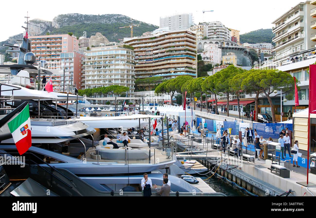 Monaco, Monte Carlo - September 30, 2022: Monaco Yacht Show MYS with ...