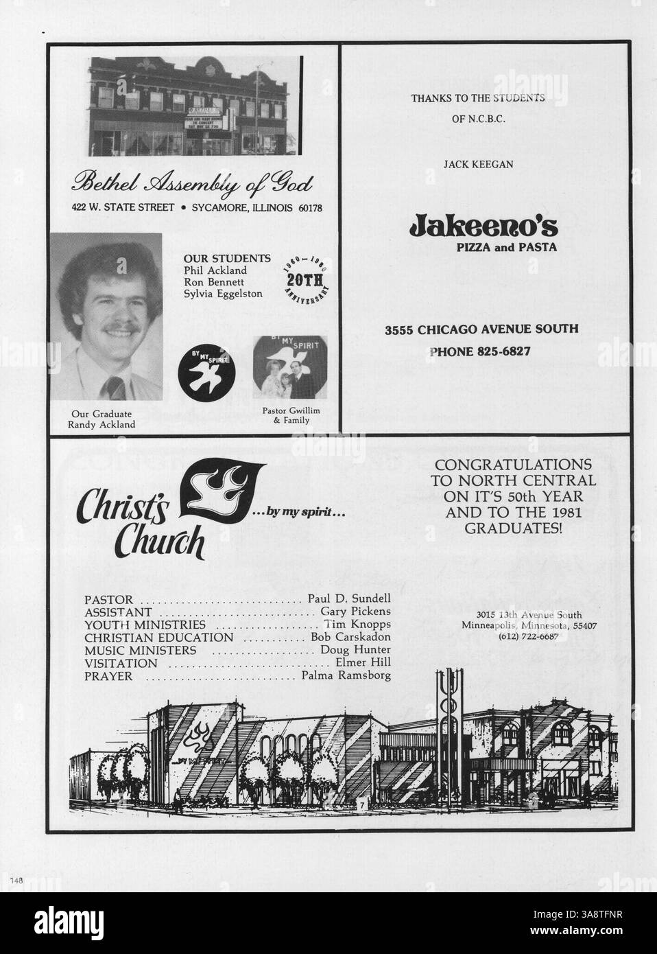 The 1981 Yearbook of North Central Bible College marks its 50th ...