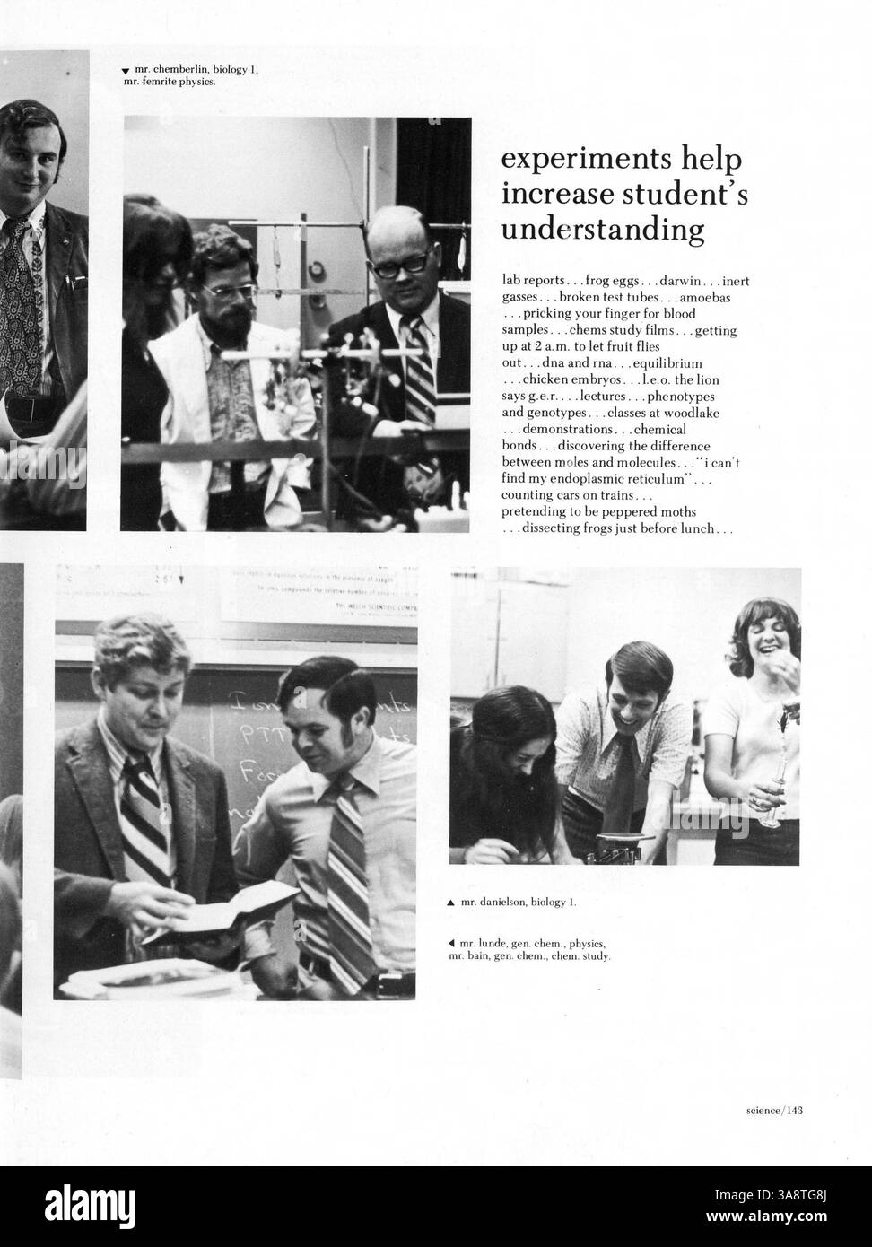 Provides a record of the 1972 1973 school year events hi-res stock ...