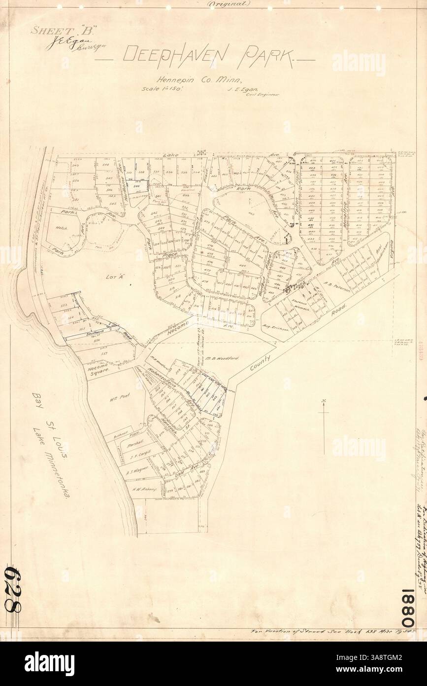 Deephaven park is a part of a redrafted landscape plan hi-res stock ...