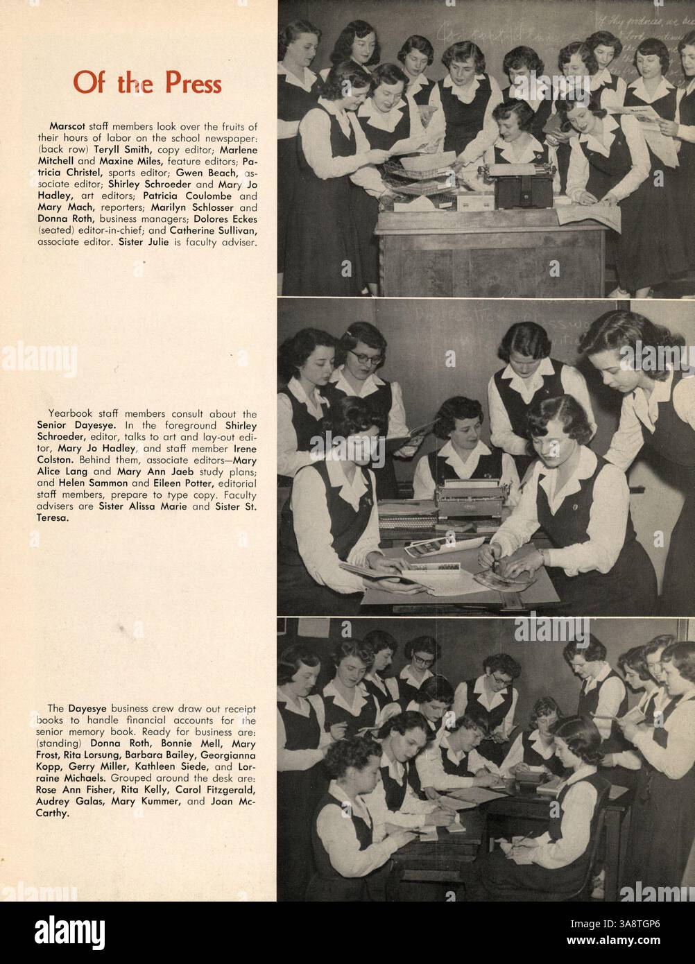 The 'Dayesye' yearbook from St. Margaret's Academy in 1952 documents ...