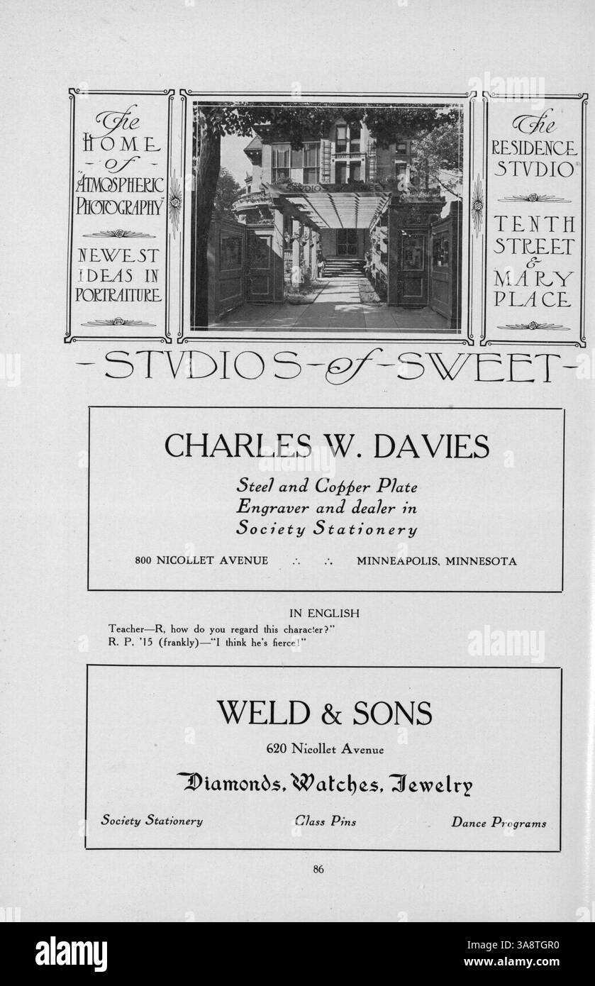 The Moccasin of 1912 yearbook from Stanley Hall provides a historical ...