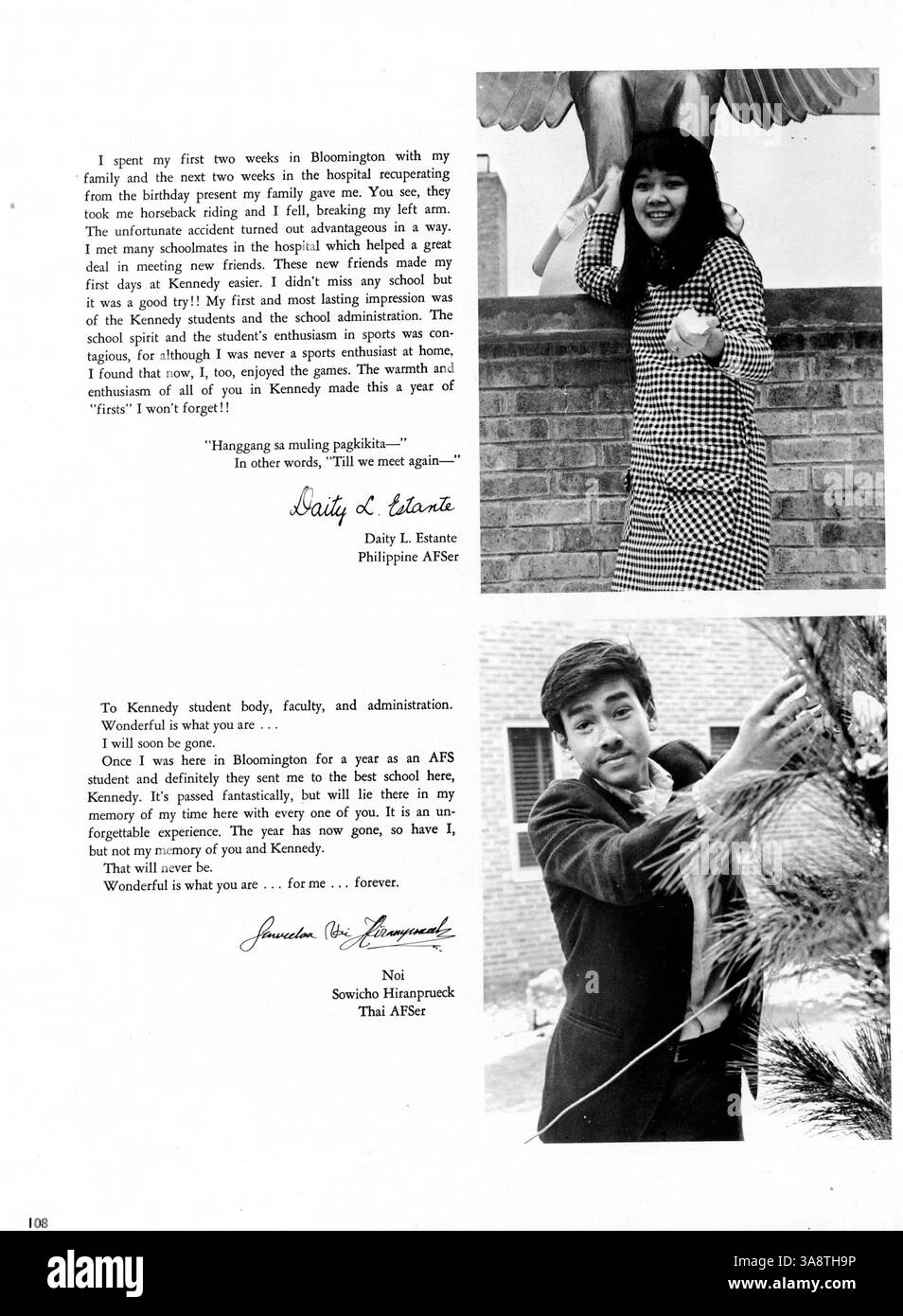 The 1968 yearbook from kennedy high school features student profiles hi ...