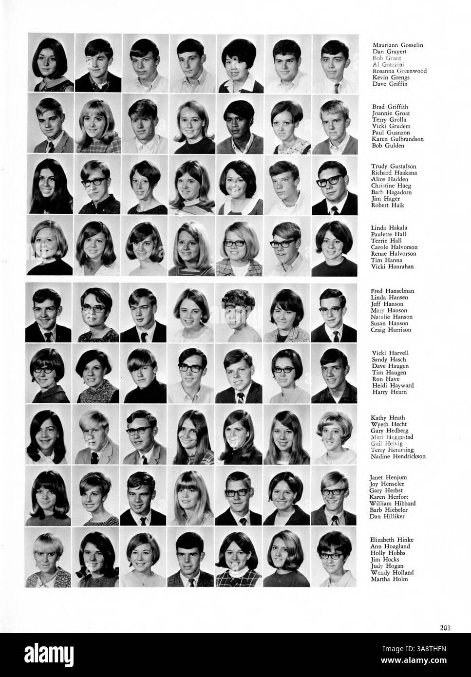The kennedy high school yearbook from 1968 captures student hi-res ...