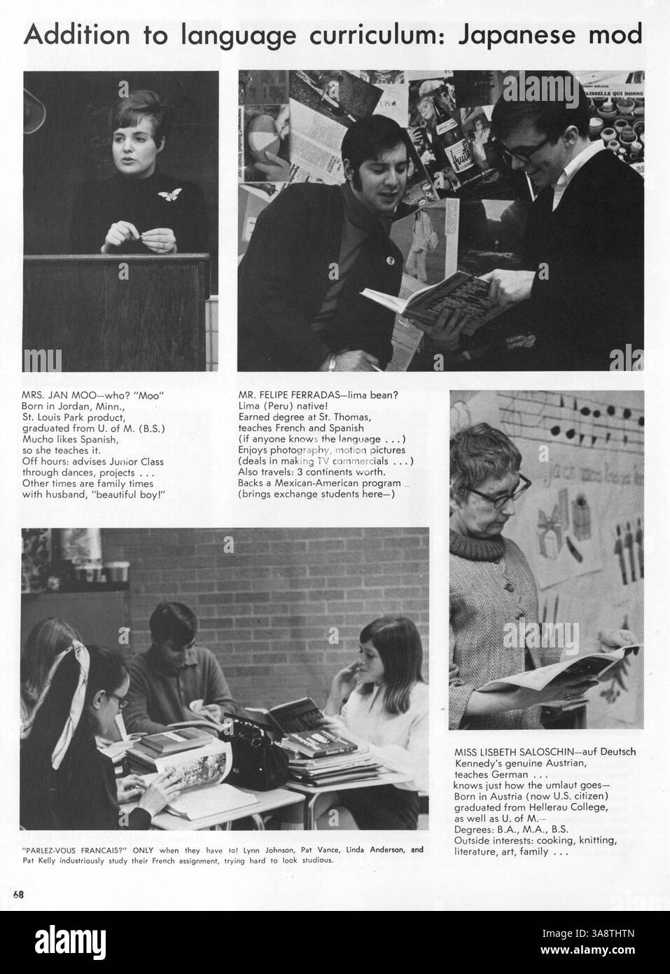 The various school events that took place during 1969 1970 hi-res stock ...