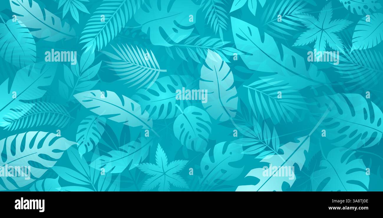 A detailed vector illustration featuring a vibrant leaf pattern in ...