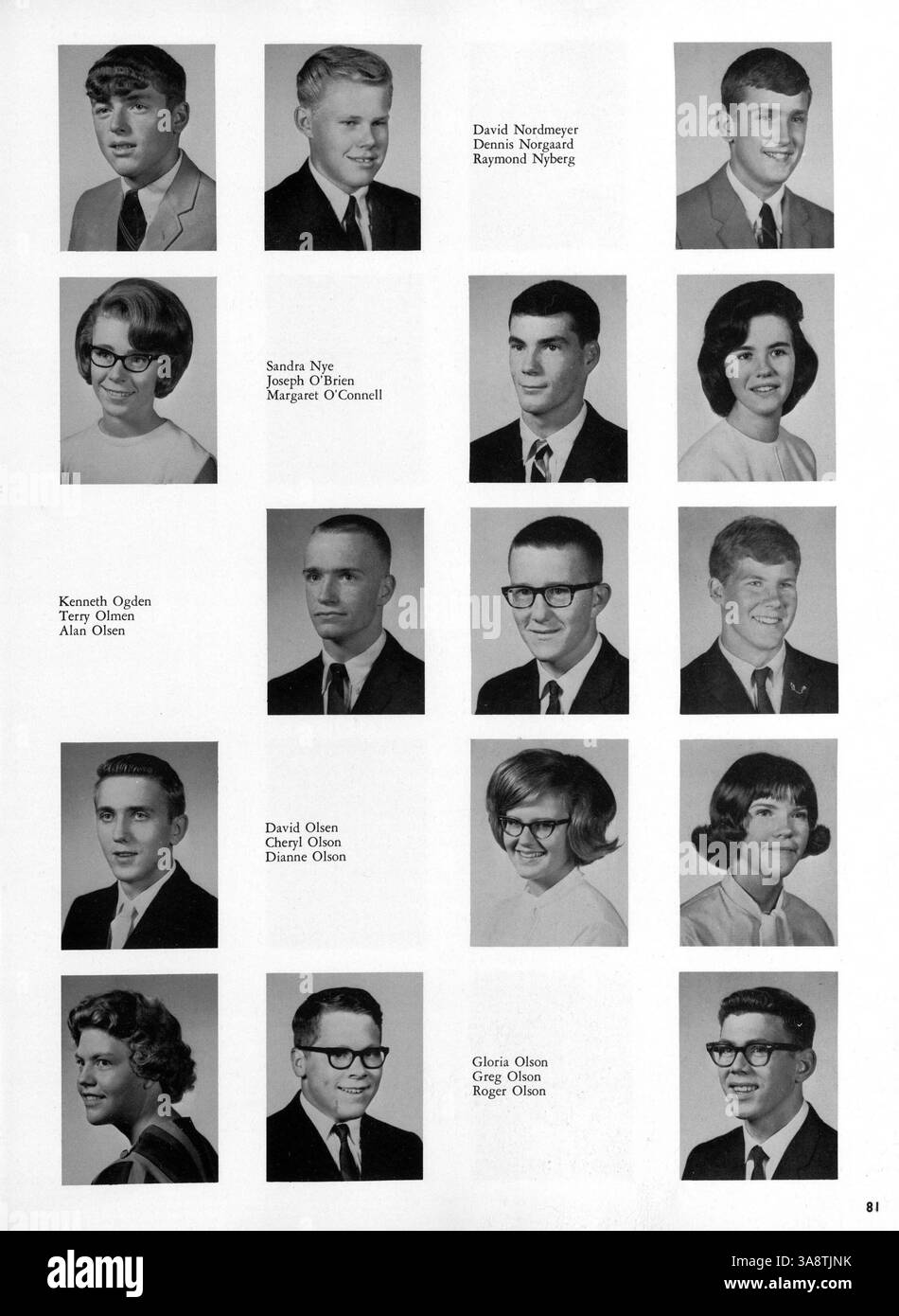 Yearbook from richfield high school reflects the 1964 1965 school year hi-res stock photography ...