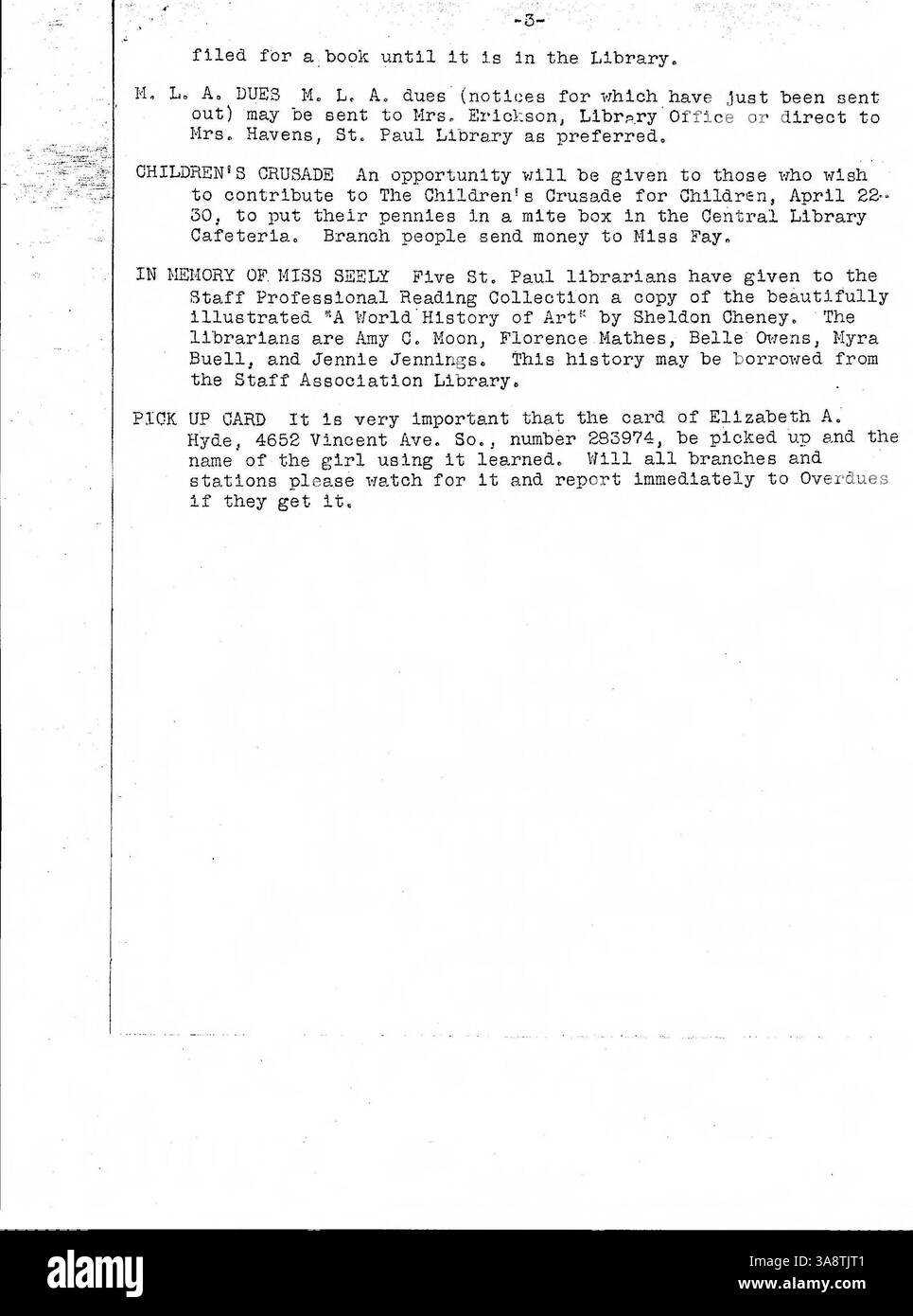 The 1940 Minneapolis Public Library Official Bulletin offers employees ...