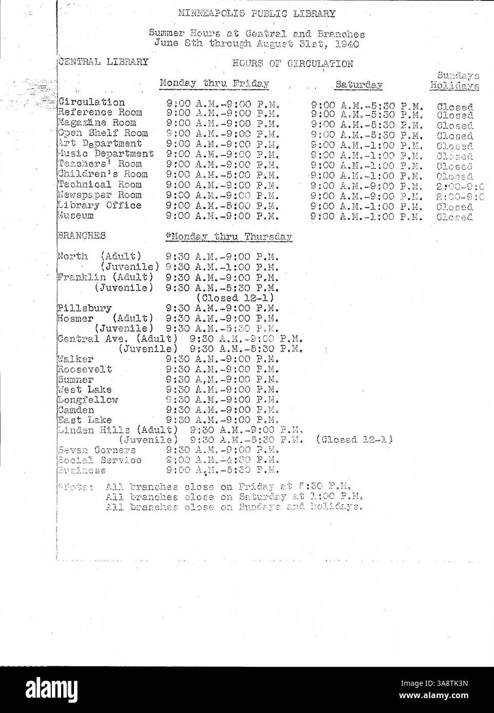 The 1940 minneapolis public library bulletin provides weekly upd hi-res ...