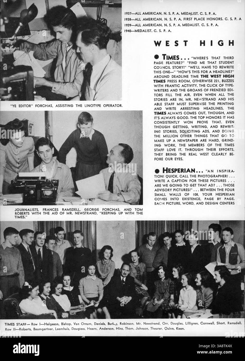 Documenting the key moments of the 1939 1940 academic year hi-res stock ...