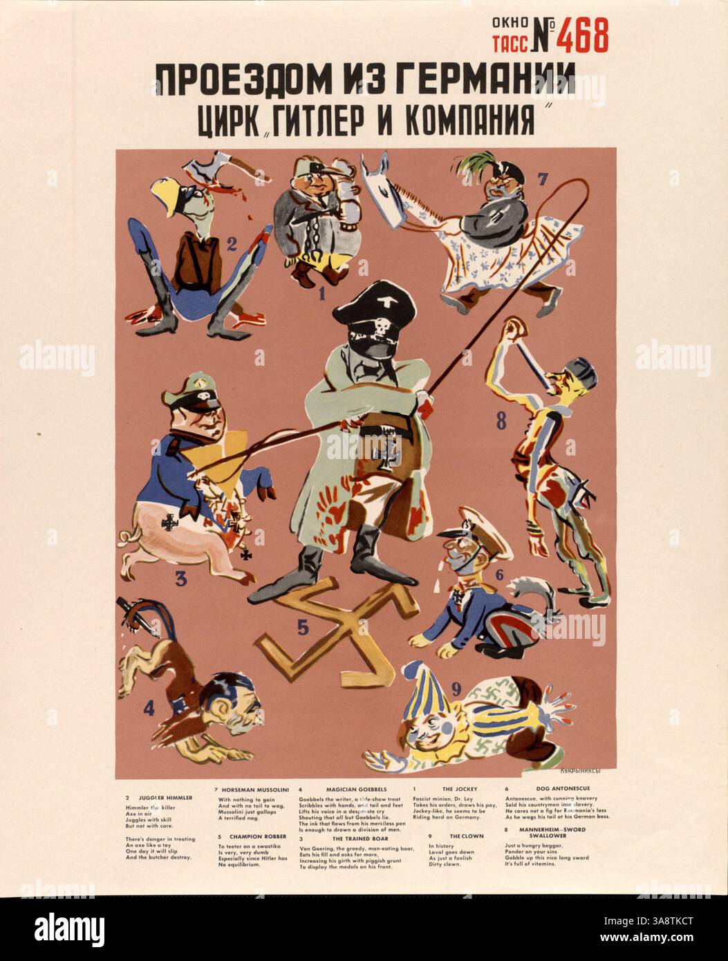 The 'Hitler and Company' circus troupe performed caricatures of Axis ...