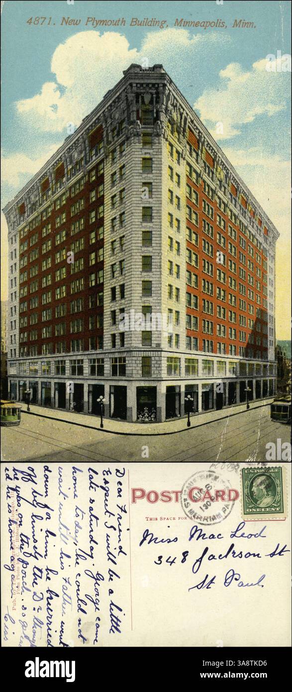 The New Plymouth Building in Minneapolis, photographed by C. J. Hibbard ...