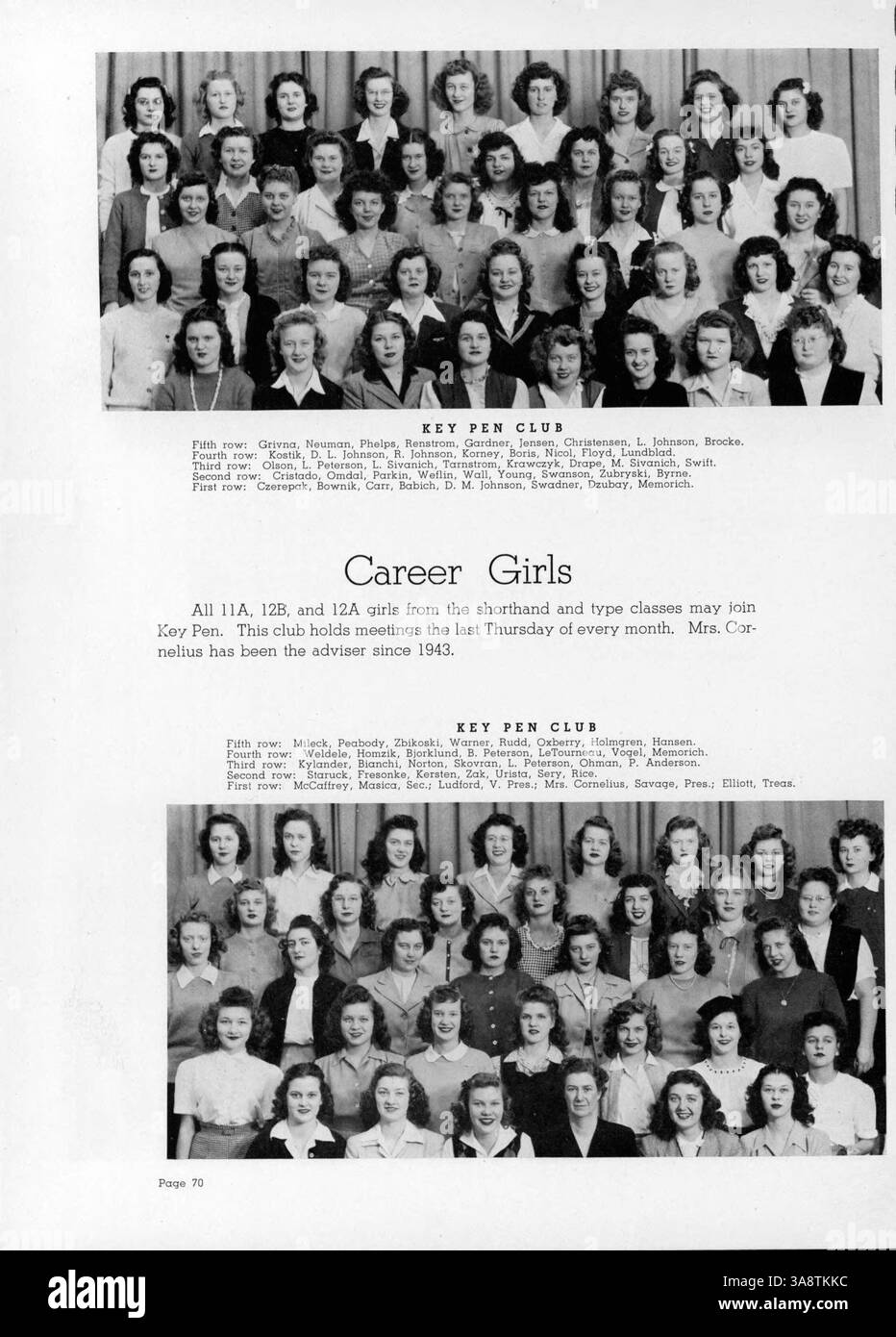 The 1945 'Wizard' yearbook from Edison High School captures student ...