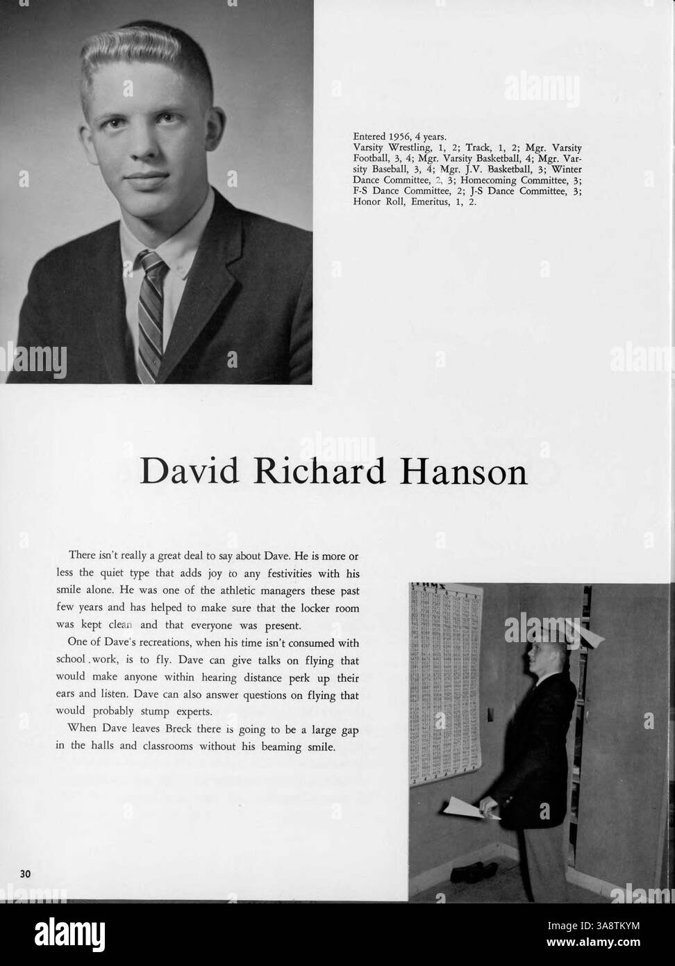 Key school events from the 1959 1960 academic year hi-res stock ...
