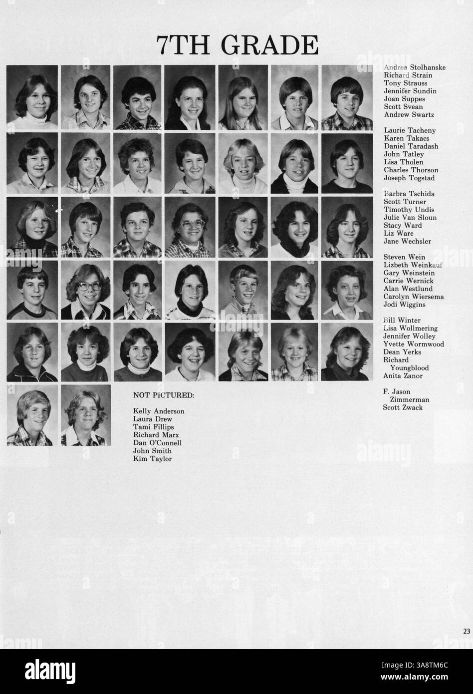 The 1980 hopkins north junior high yearbook captures the essence hi-res stock photography and ...
