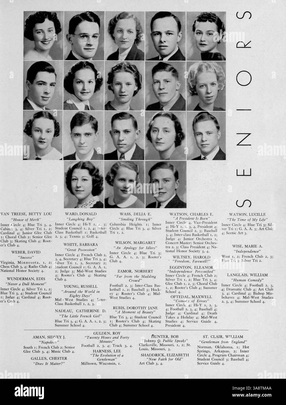 The 'Cardinal' yearbook from 1937 records student life, athletics, and ...