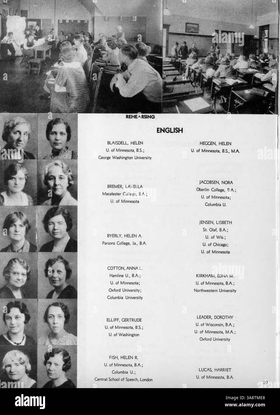 Documents key events from the 1934 1935 school year hi-res stock ...