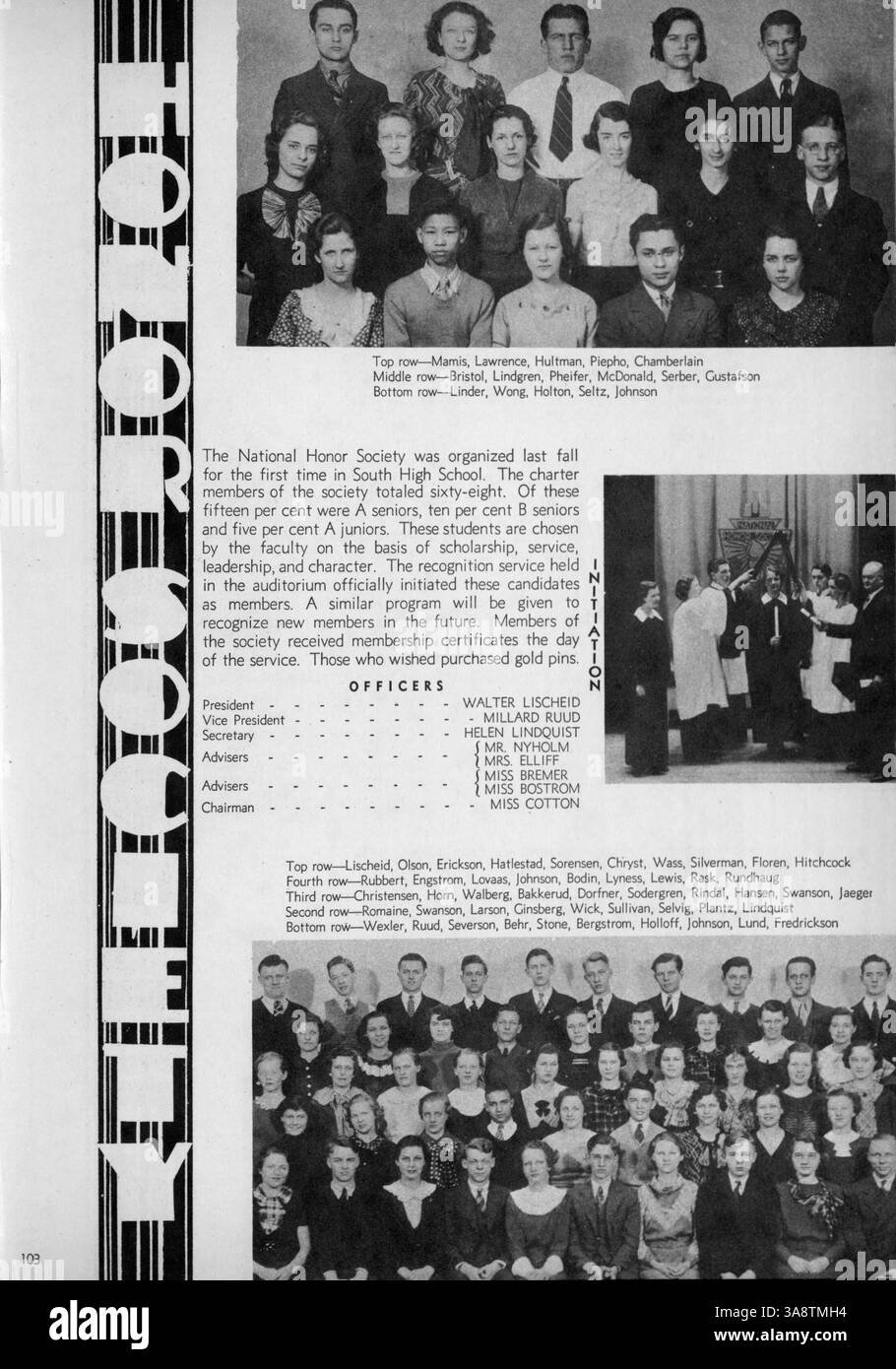 The 1935 South High 'Tiger' yearbook documents the year’s events ...