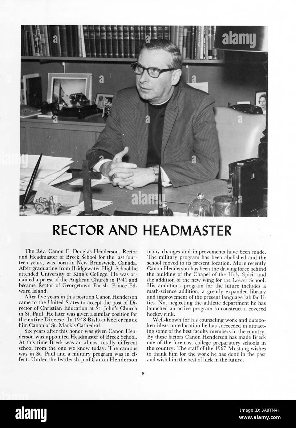 The 1967 edition of the Mustang yearbook from Breck School highlights ...