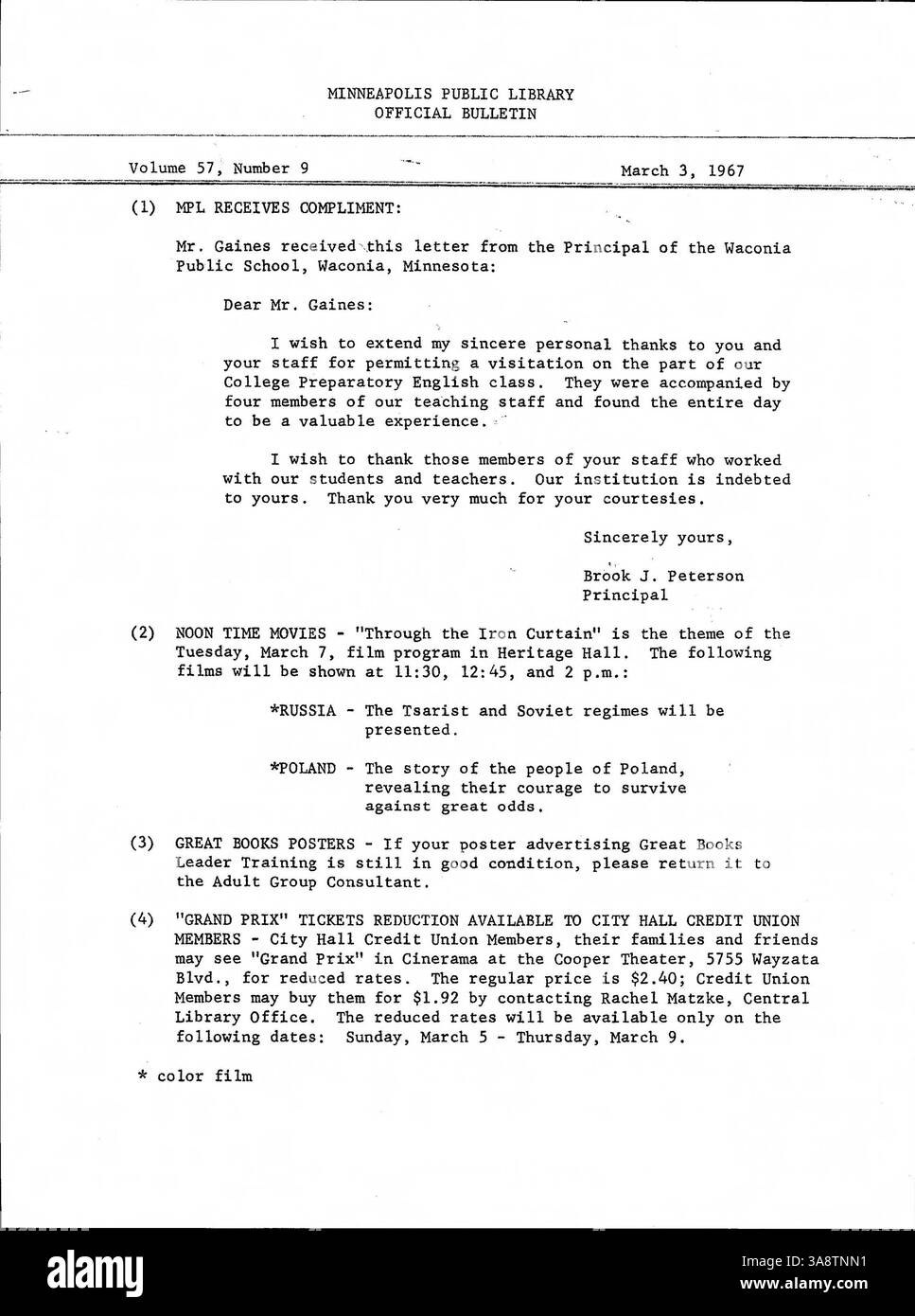 This weekly bulletin from 1967 is a key internal publication for ...