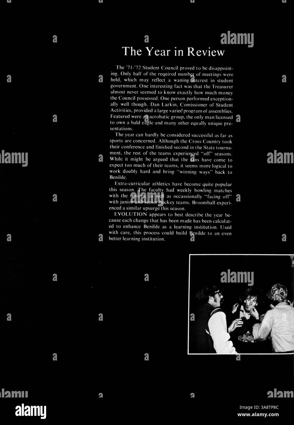 The 1972 Benilde High Yearbook highlights the major events and student ...