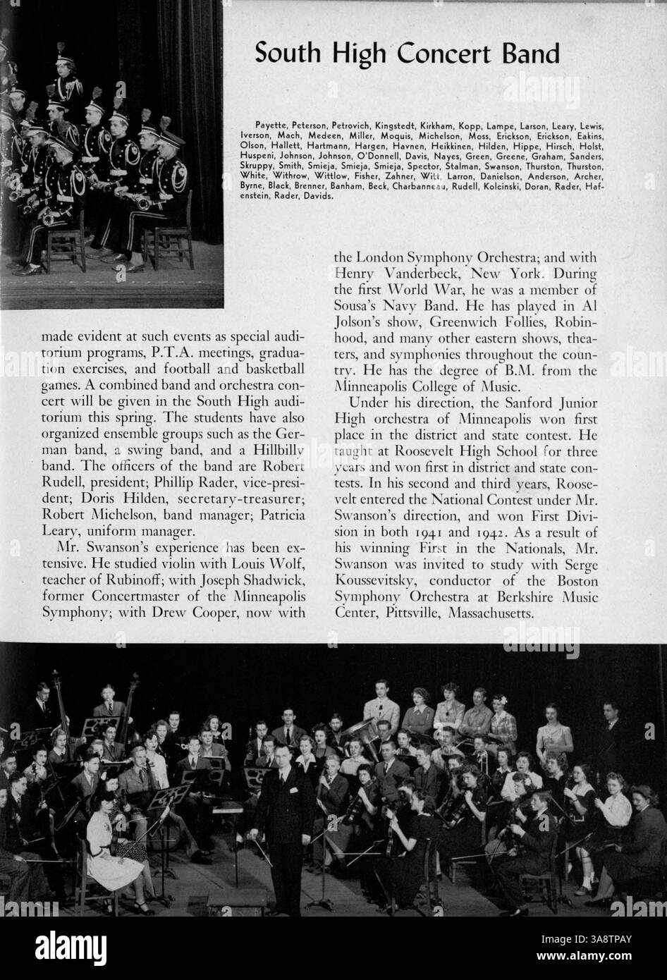 The 1943 South High Yearbook, titled 'On the March,' documents the year ...