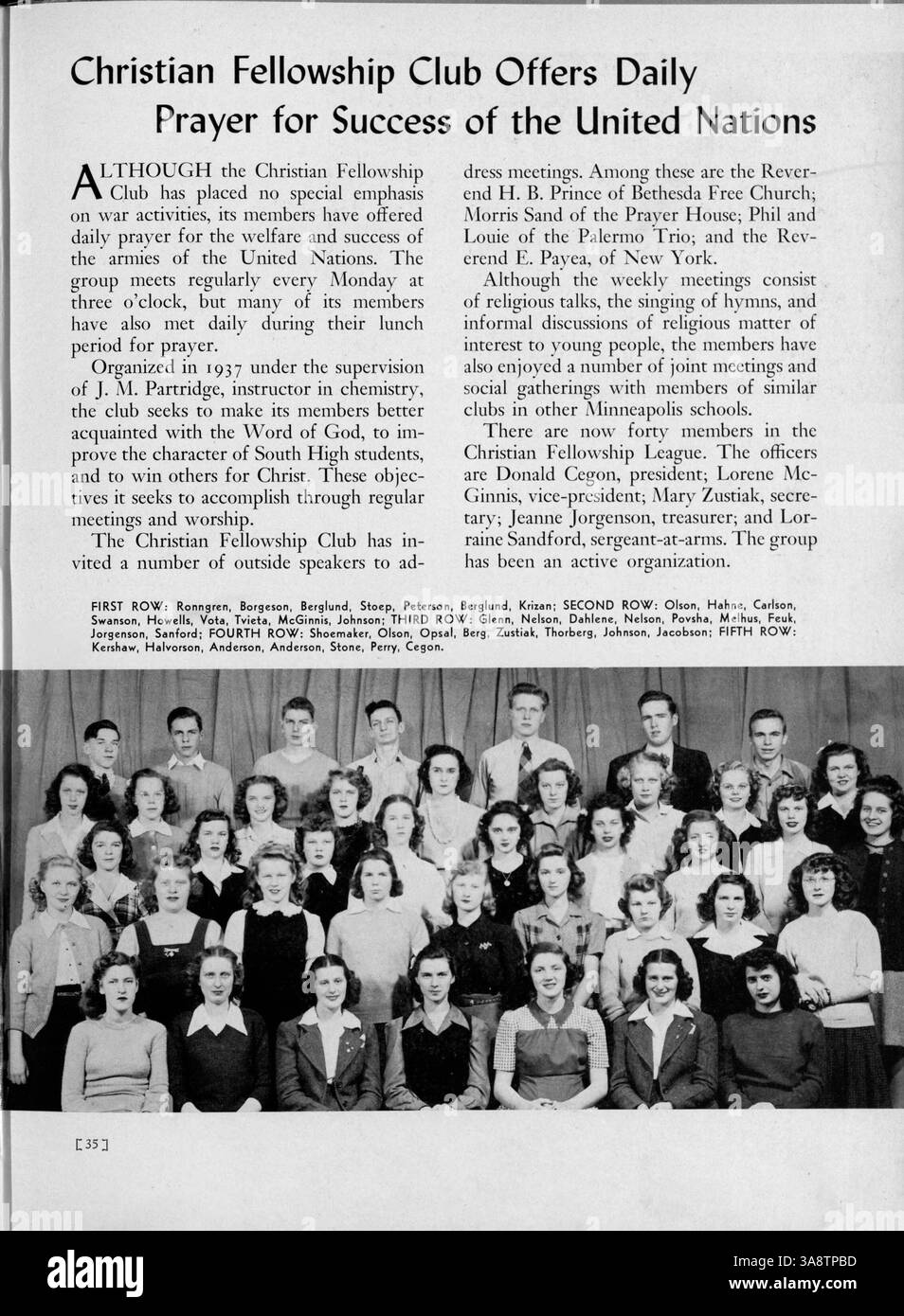 The 1943 South High Yearbook, 'On the March,' captures student and ...
